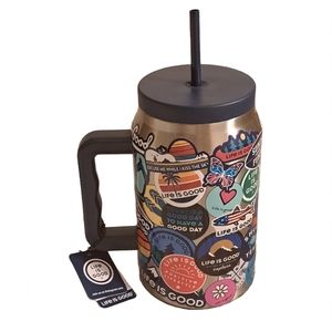 Life Is Good | Other | Life Is Good 5oz Sticker Collage Stainless Steel ...